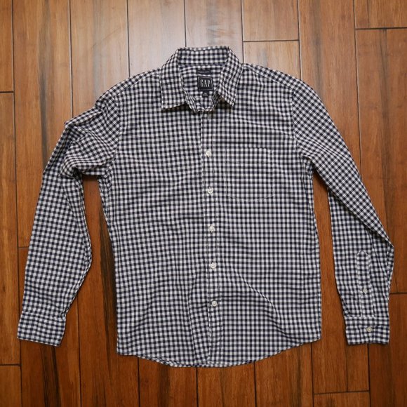 GAP | Shirts | Mens Gap Button Down Shirt Blackwhite Gingham | Poshmark